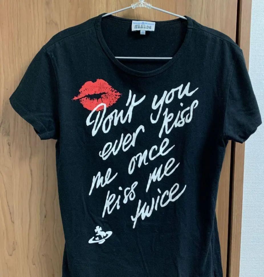 Vivienne Westwood Lipstick "Kiss" Script Orb tee | Grailed
