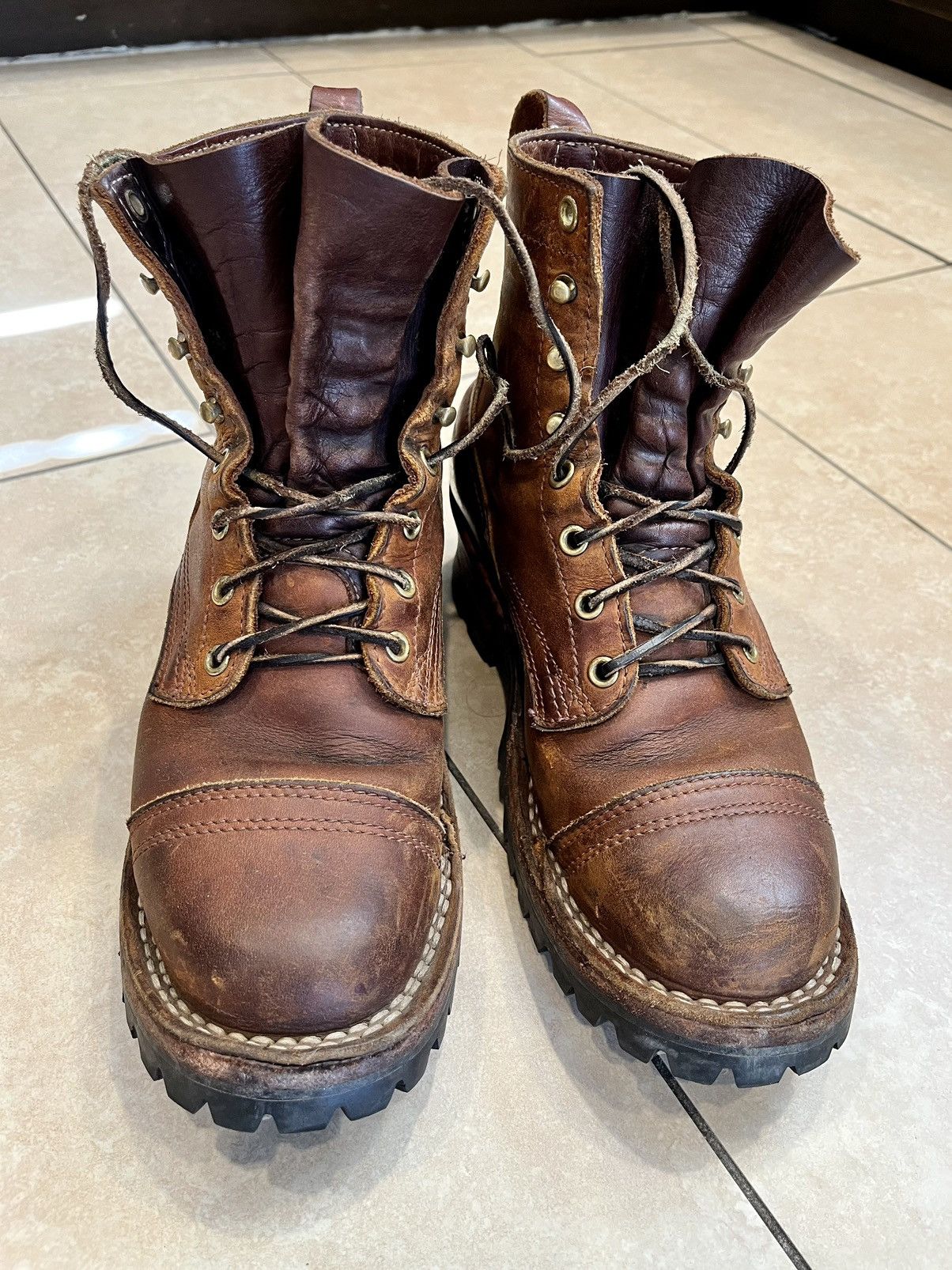 Nicks Boots Nicks Boots Urban Logger 7D Predator Orange Cap Toe Boots ...