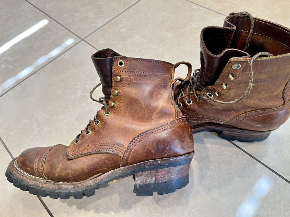 Nicks Boots Nicks Boots Urban Logger 7D Predator Orange Cap Toe Boots ...