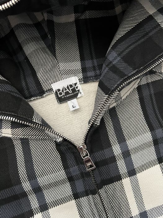 Bape 2006 Bape Plaid Check Full Zip Hoodie | Grailed