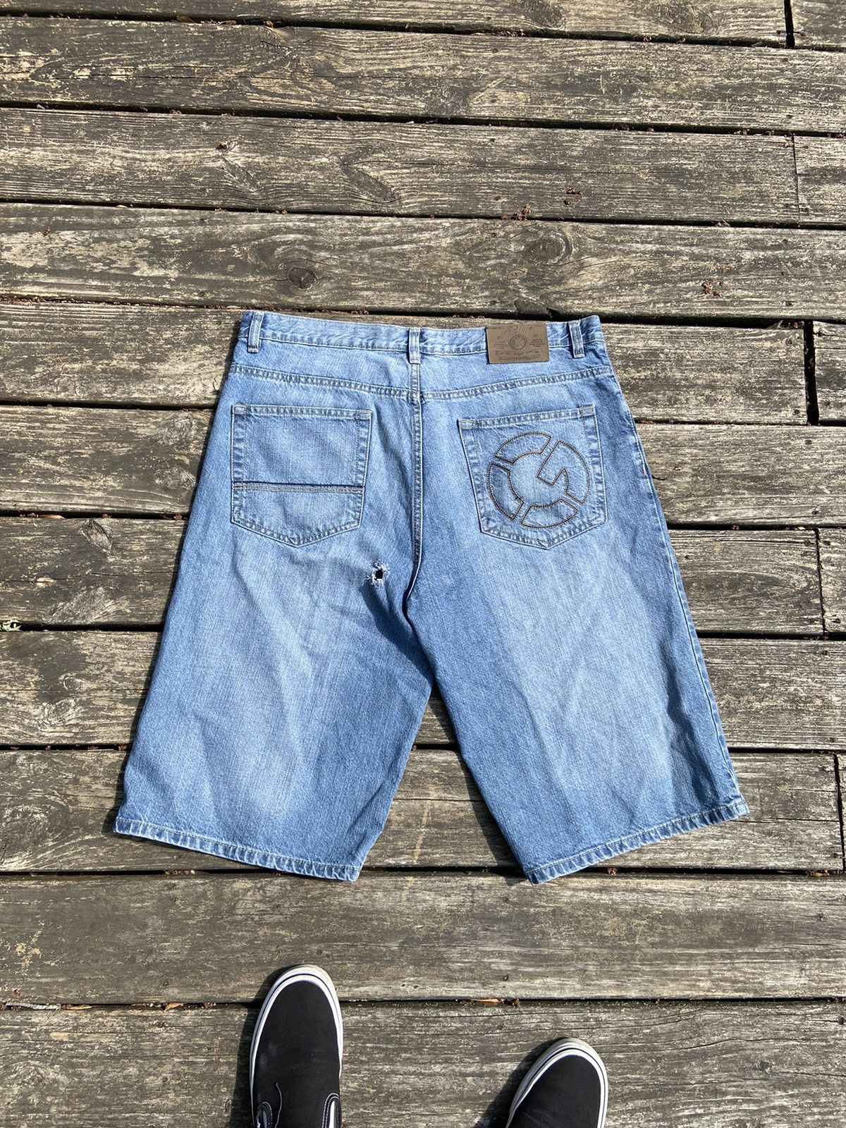 50 Cent × G Unit × Vintage Vintage g unit 50 cent y2k jorts jean shorts ...