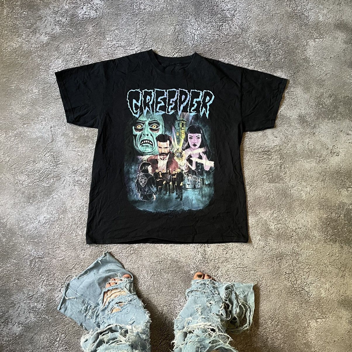 Vintage Vintage Y2K Creeper Logo Blood DEAD Skulls Horror Tee | Grailed