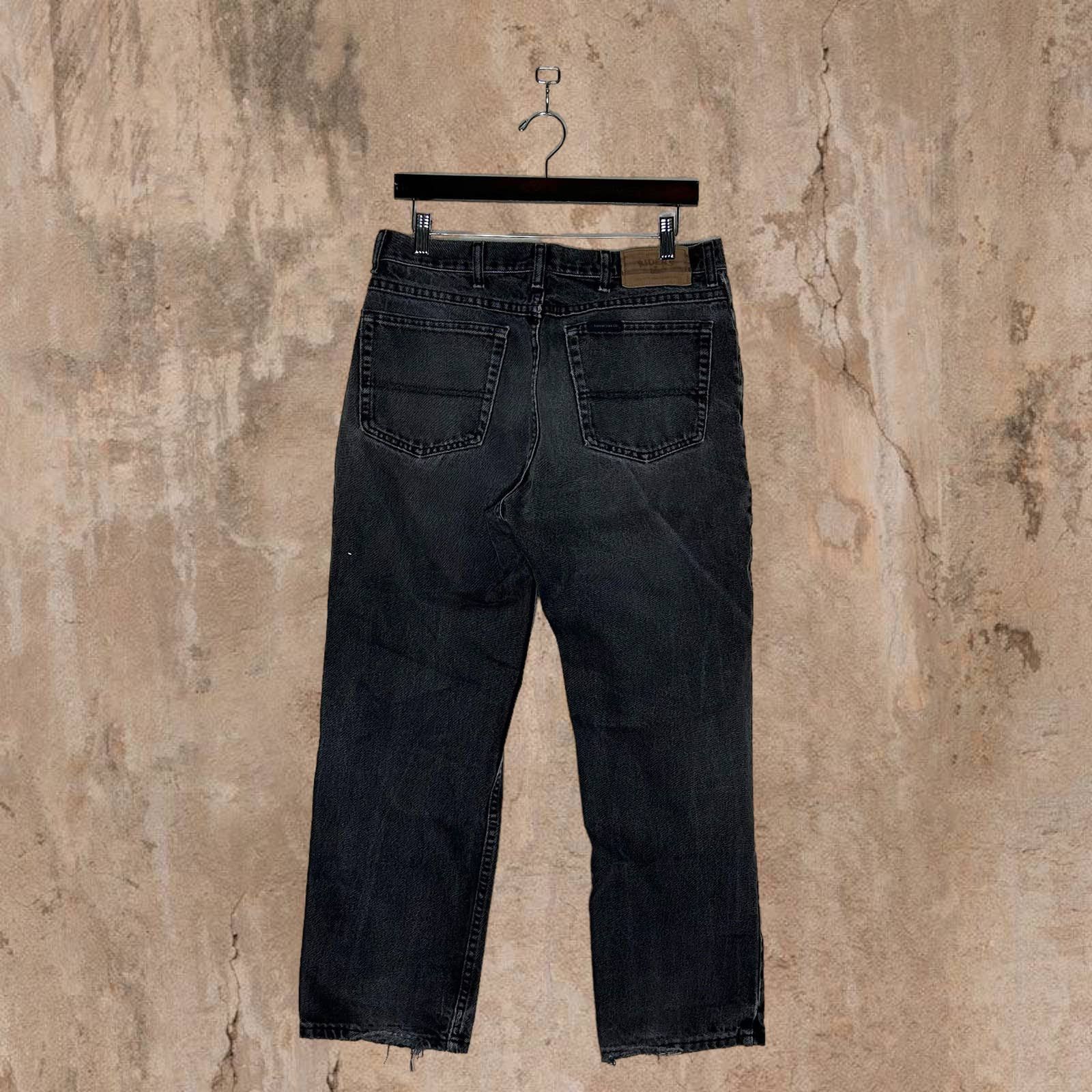 Vintage Riders Jeans Black Relaxed Fit Tan Logo Tab Essential Denim ...