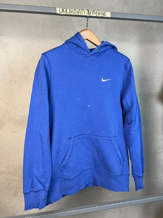 Nike Vintage Nike Hoodie Logo Blue | Grailed