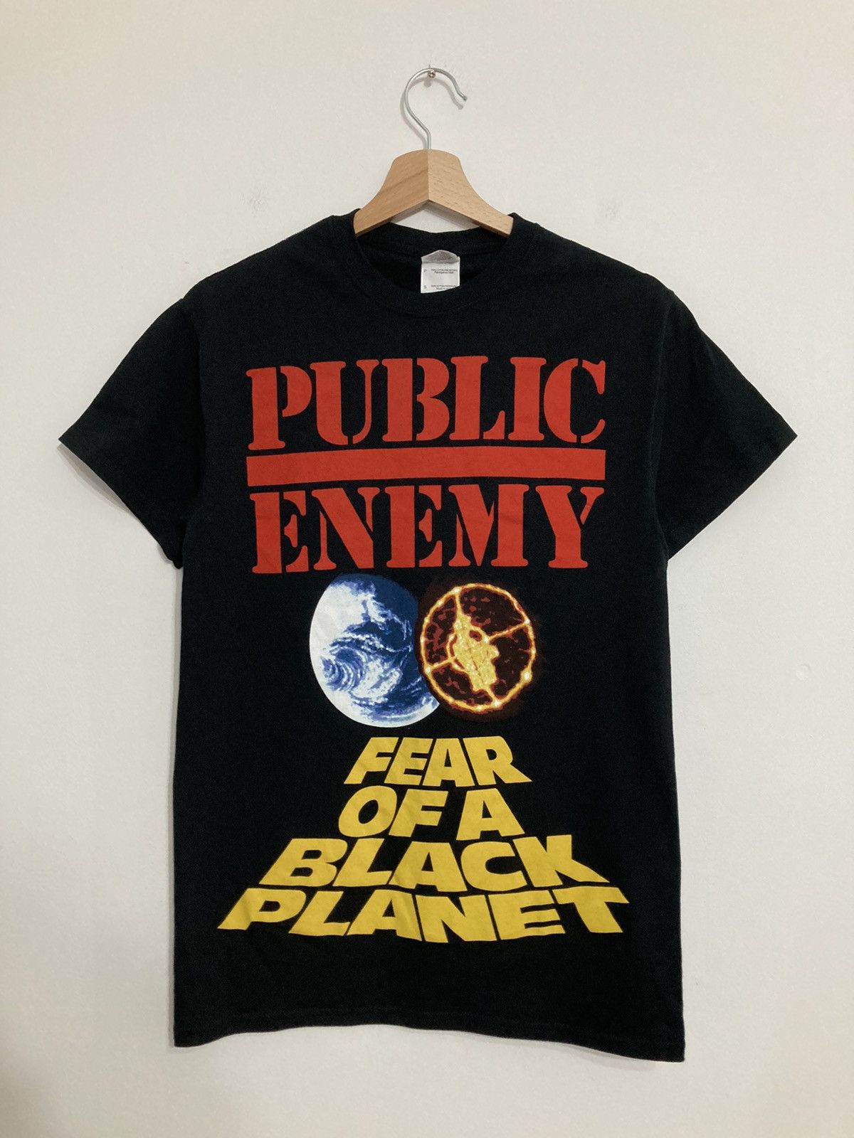 Vintage Public Enemy Fear Of A Black Planet Rap Tee Short Sleeve T Shirts