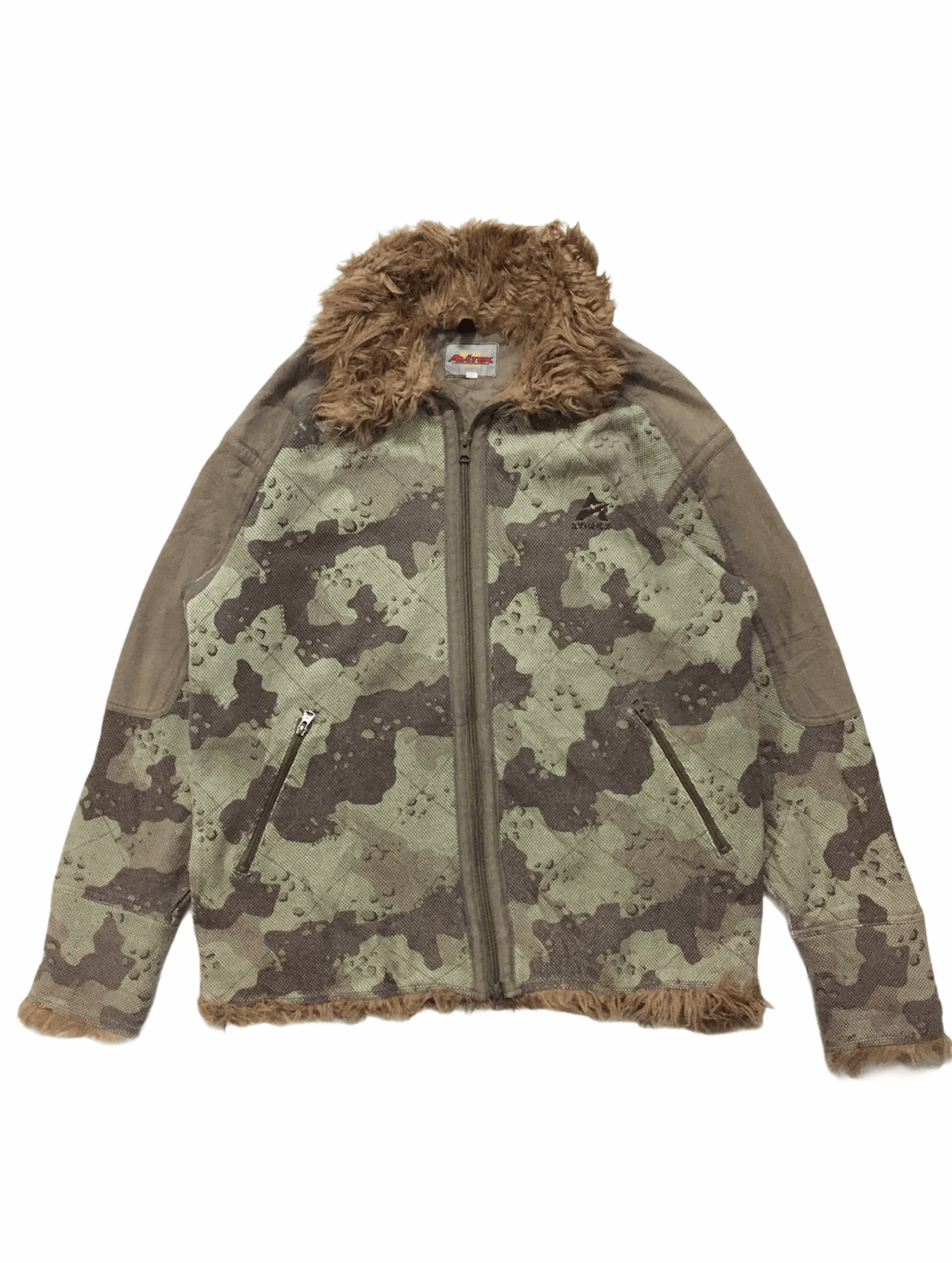 Vintage 90's Avirex digi camo fur jacket | Grailed