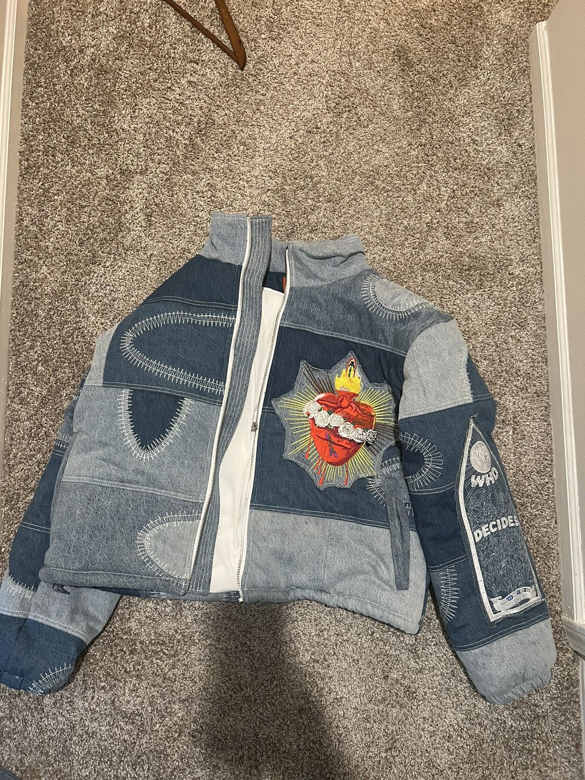 Who Decides War Who decides war sacred heart jacket | Grailed