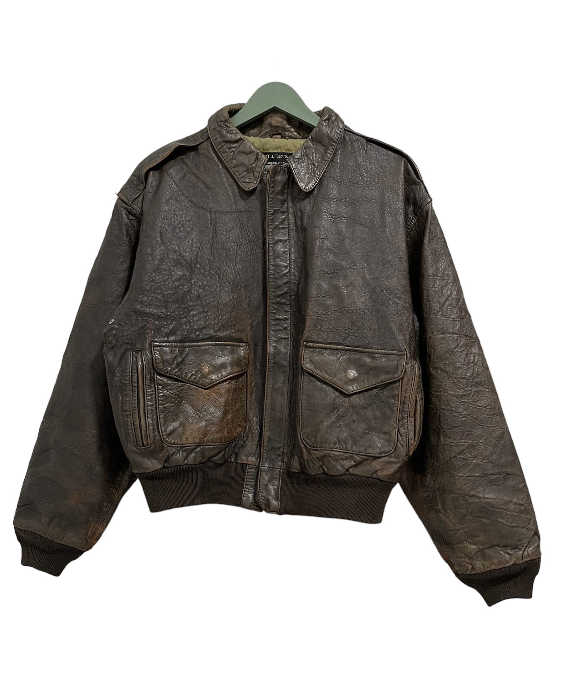 Vintage Vintage Bright Light Zip Up Distressed Leather Jacket | Grailed