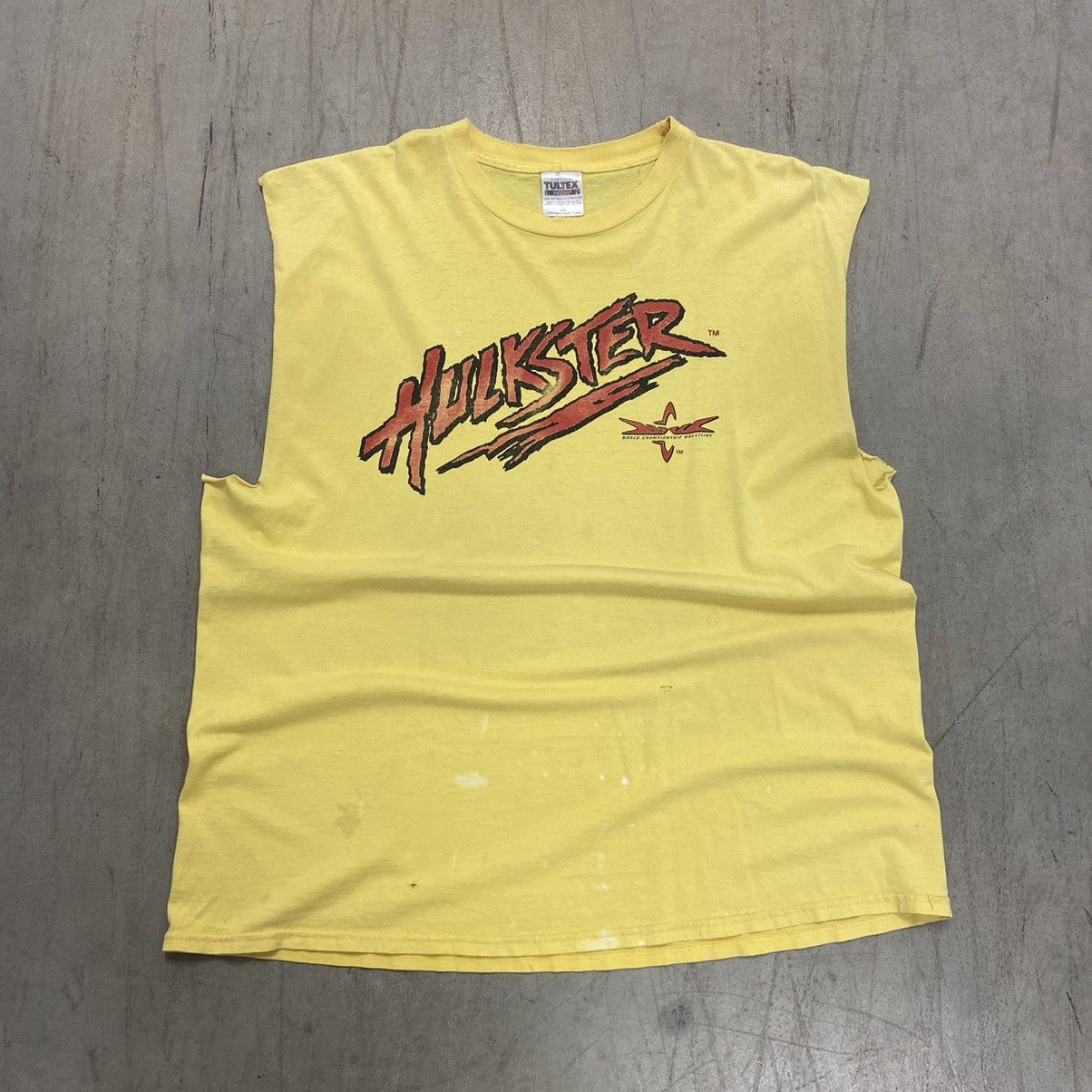 Vintage Vintage 90s Hulkster Hulk Hogan WCW Sleeveless T-Shirt | Grailed