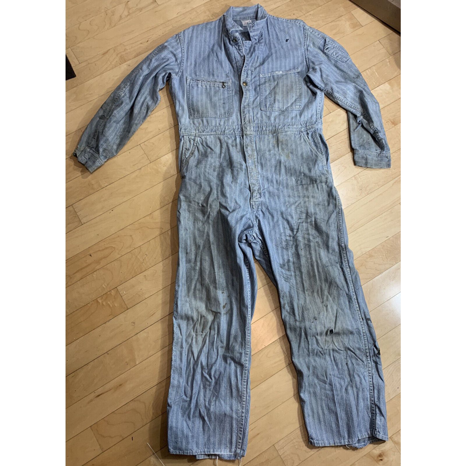 Lee Vtg 50’s LEE Union-Alls Herringbone Sanforized Coveralls Jumpsuit ...