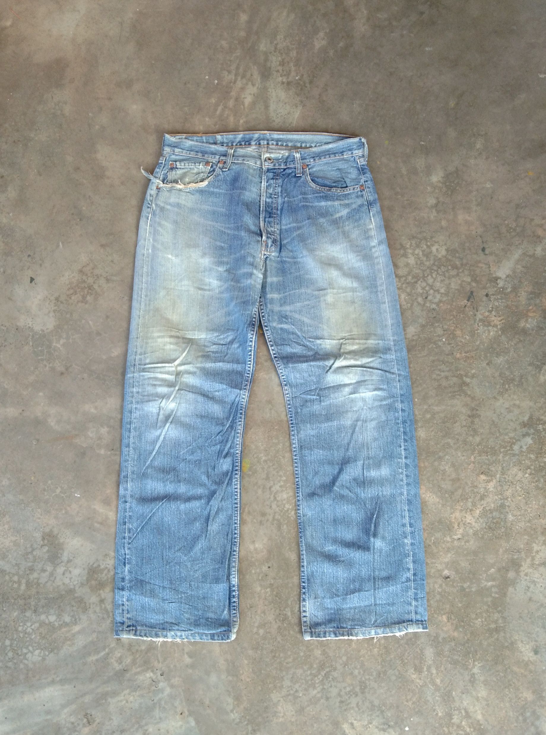 Levi's × Streetwear × Vintage Vintage Levi's 501 Rusty Wash Distressed ...