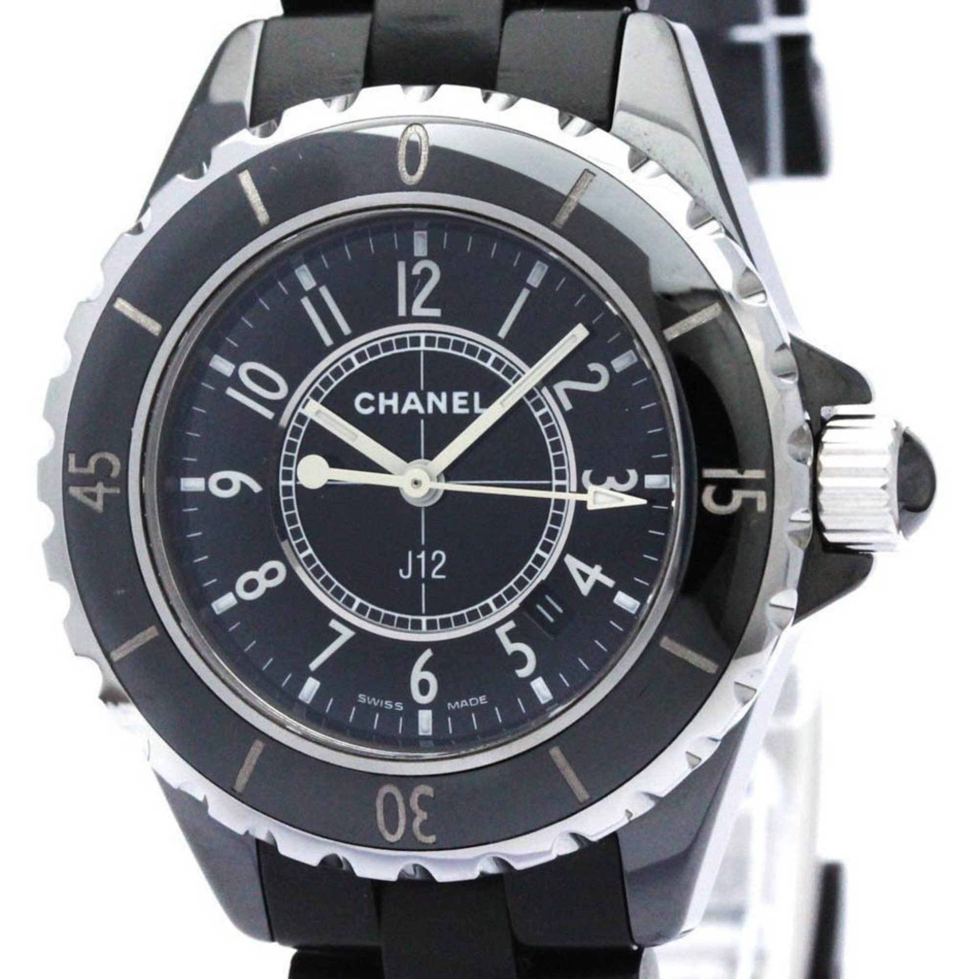 Chanel Polished CHANEL J12 Ceramic Rubber Quartz Ladies Watch H0681 ...
