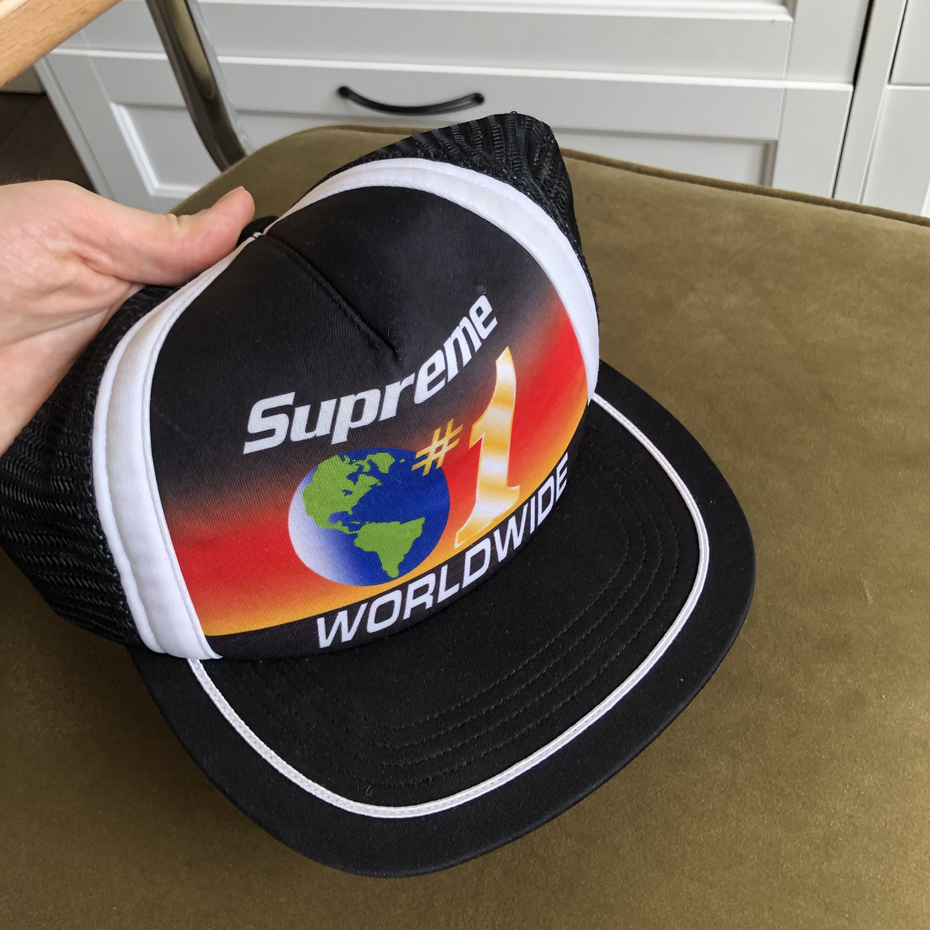 Supreme Supreme #1 Worldwide Trucker Hat | Grailed