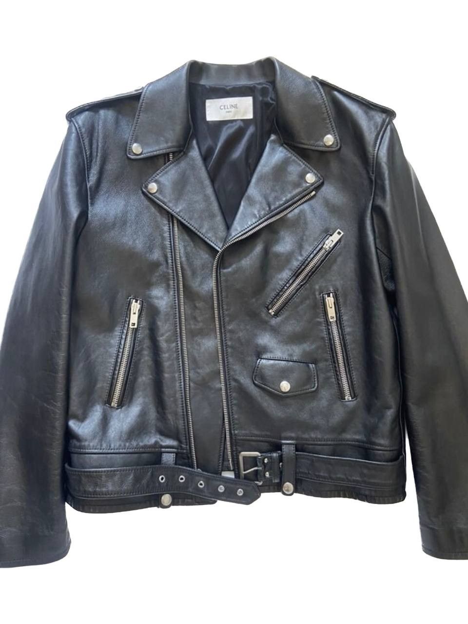 Celine GRAIL! Celine Textured Leather Biker Jacket | Grailed
