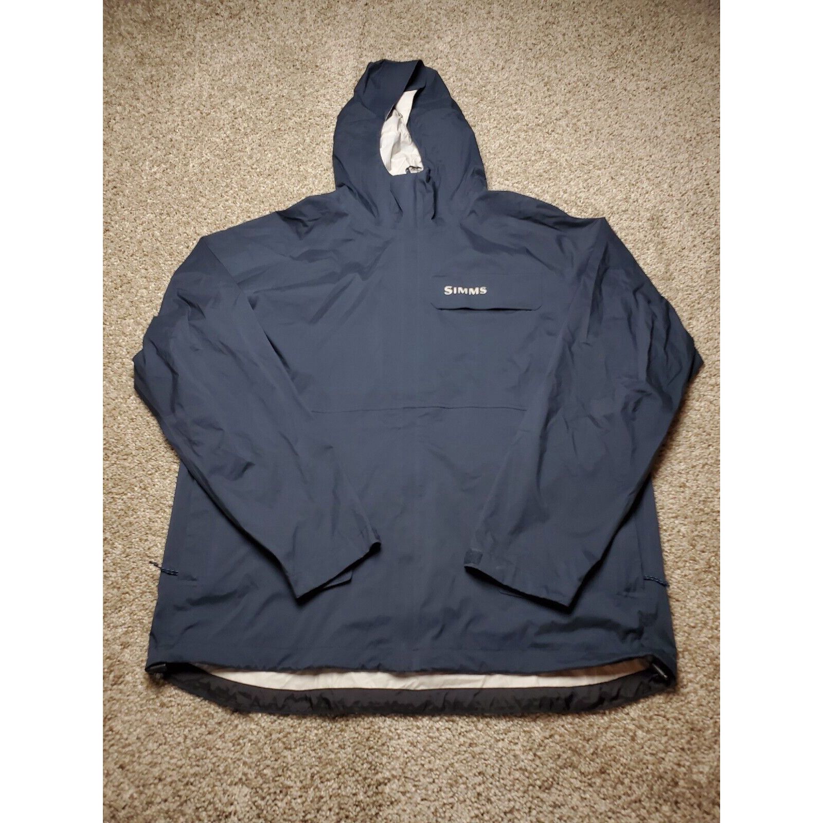 Rains Simms Rain Jacket Large Mens Blue Nylon Hooded Full Zip Taped ...
