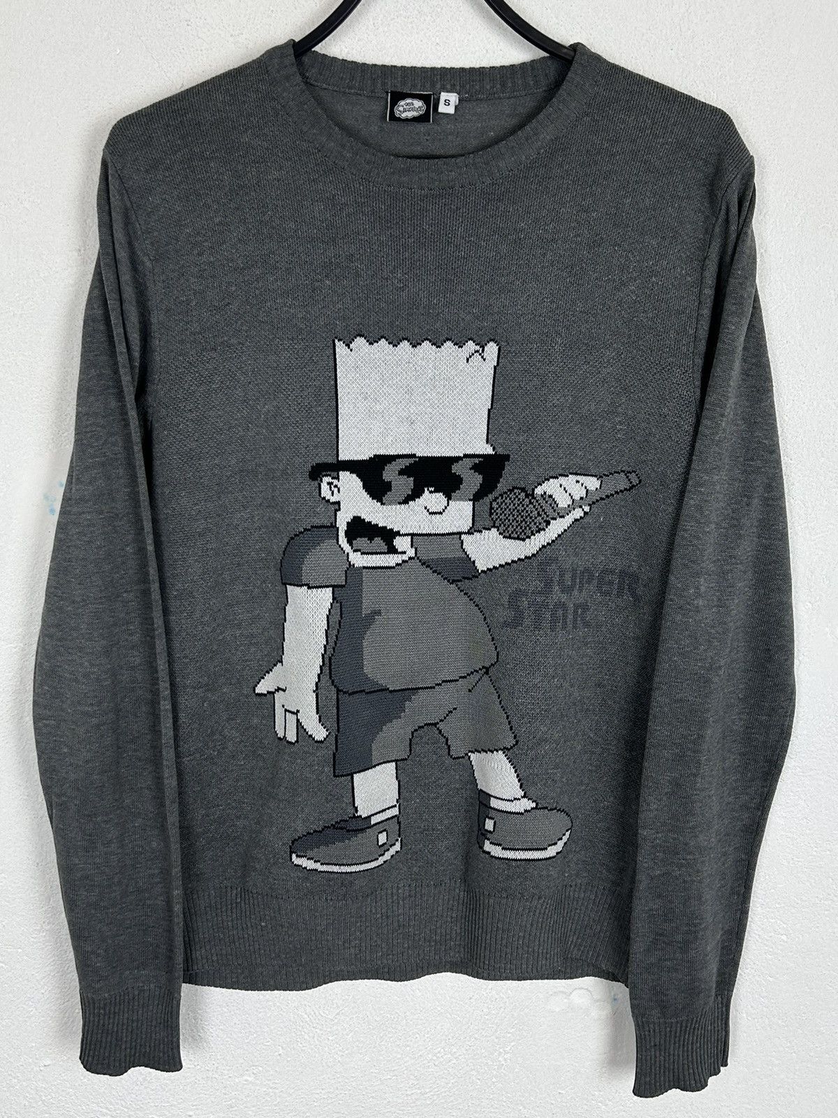 The Simpsons The Simpsons 2010 Bart Simpson Super Star Sweater In Grey ...