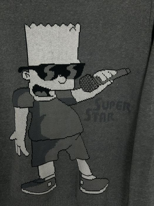 The Simpsons The Simpsons 2010 Bart Simpson Super Star Sweater In Grey ...