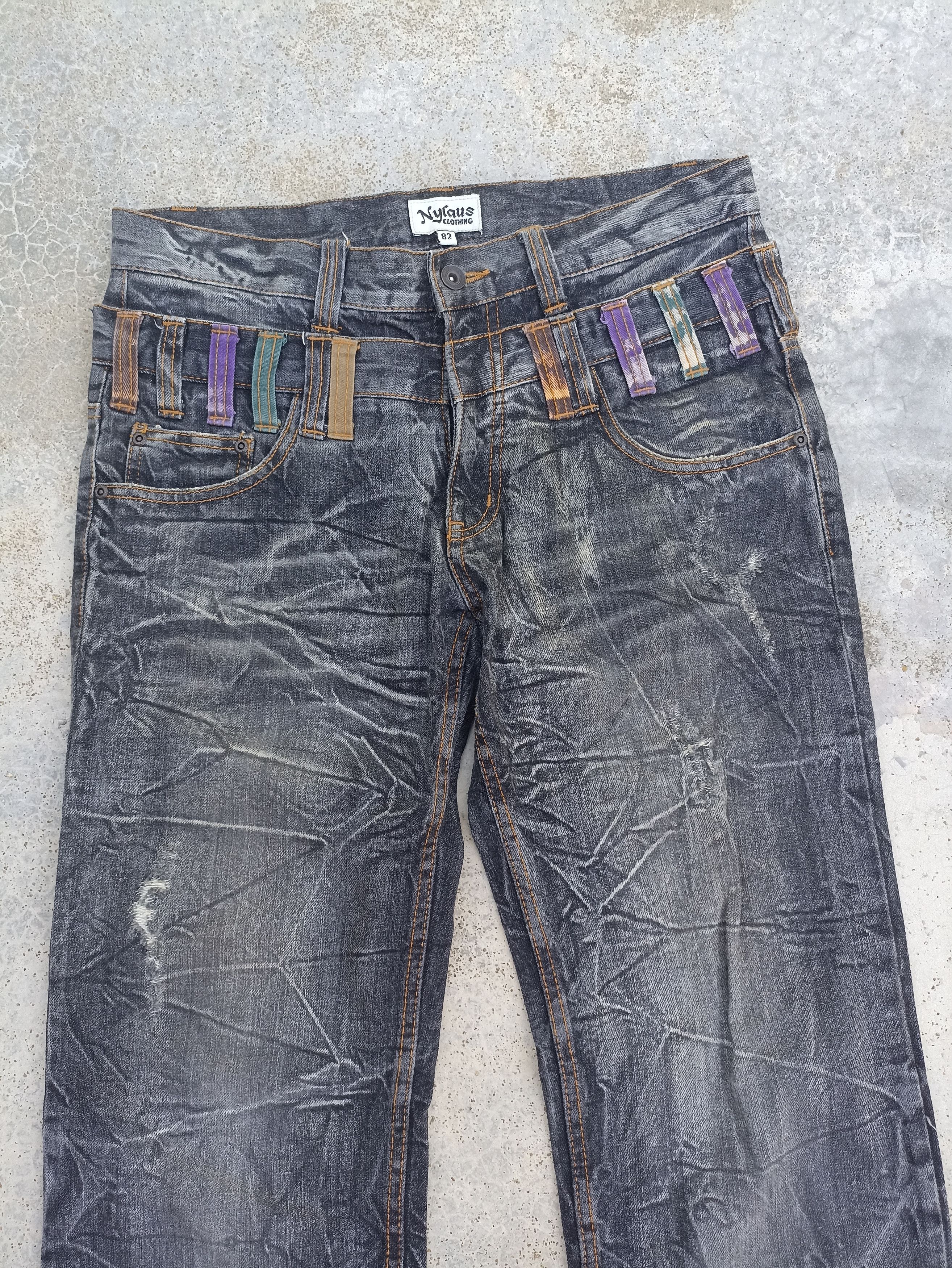 If Six Was Nine × Seditionaries × Streetwear Nylaus Jeans distressed double waist seditionaries ...