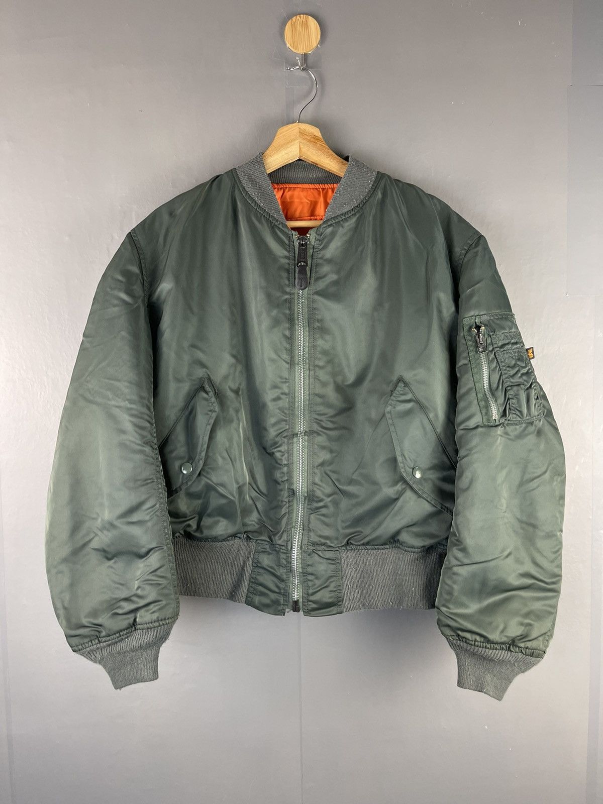 Alpha Industries × Bomber Jacket × Vintage Vintage ALPHA INDUSTRIES Type MA-1 Reversible Bomber ...