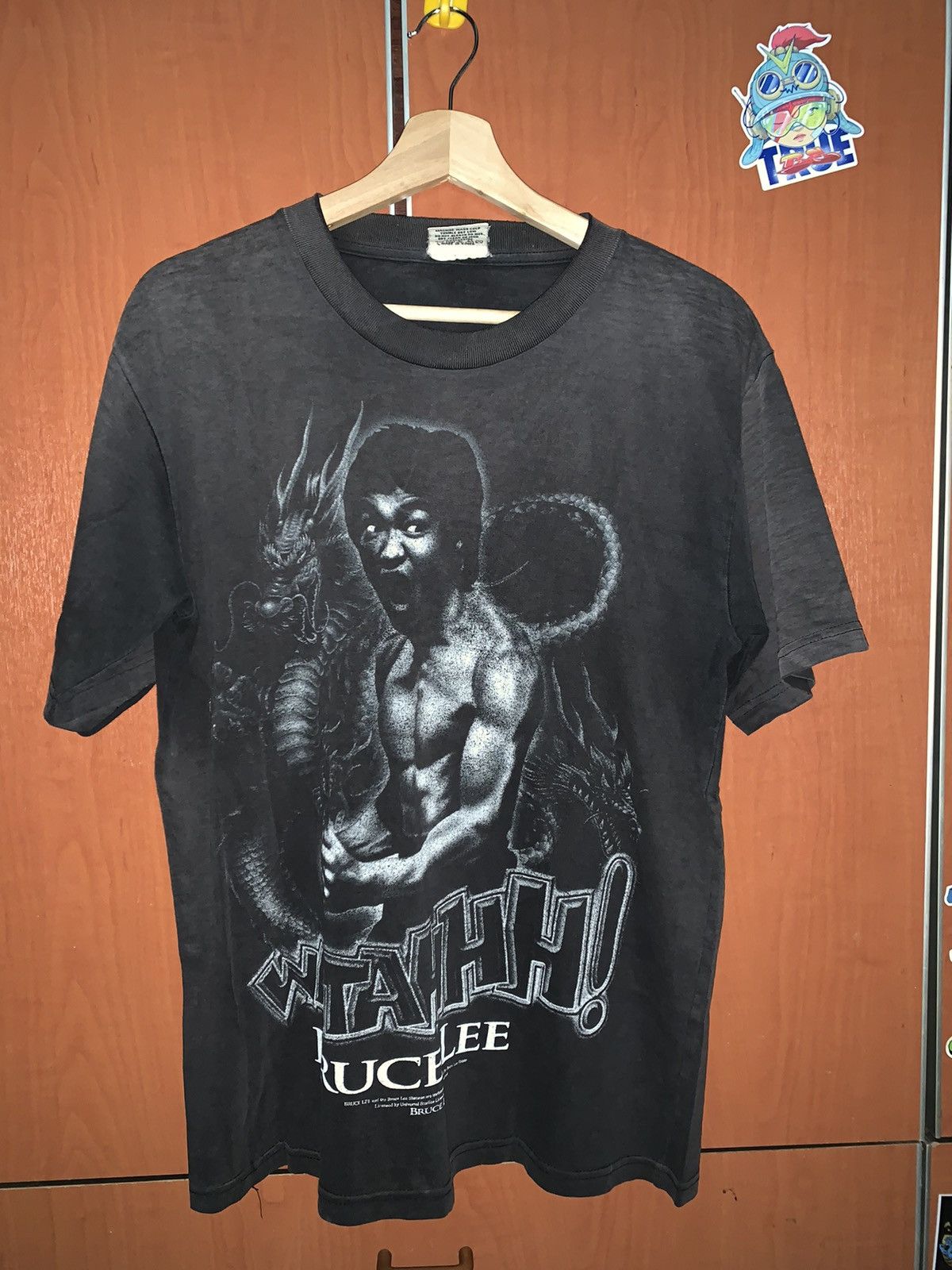 Vintage Vintage Sun faded black BRUCE LEE SHIRT 90’s(Distressed) | Grailed