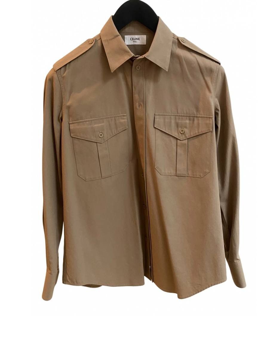 Celine GRAIL! Celine Military Army Beige Shirt | Grailed