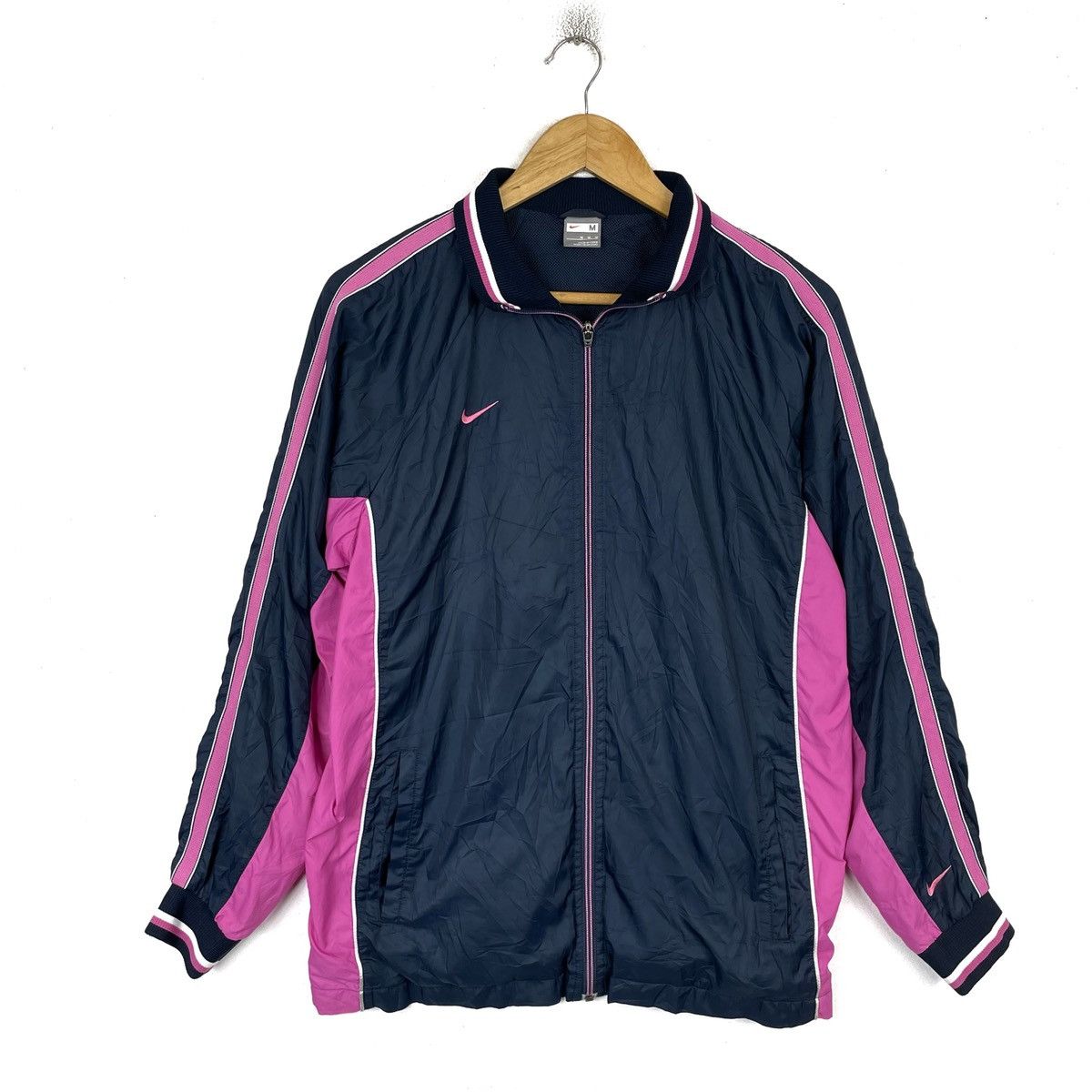 Nike Vtg Nike Y2K Mini Swoosh Side Tape Blokecore Style Jacket | Grailed