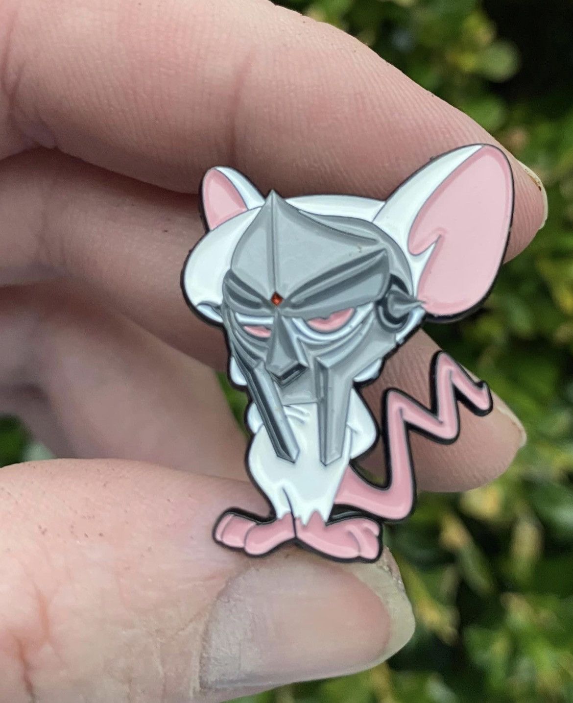 MF Doom MF DOOM madlib Pinky and the Brain Mashup pin - cartoon | Grailed