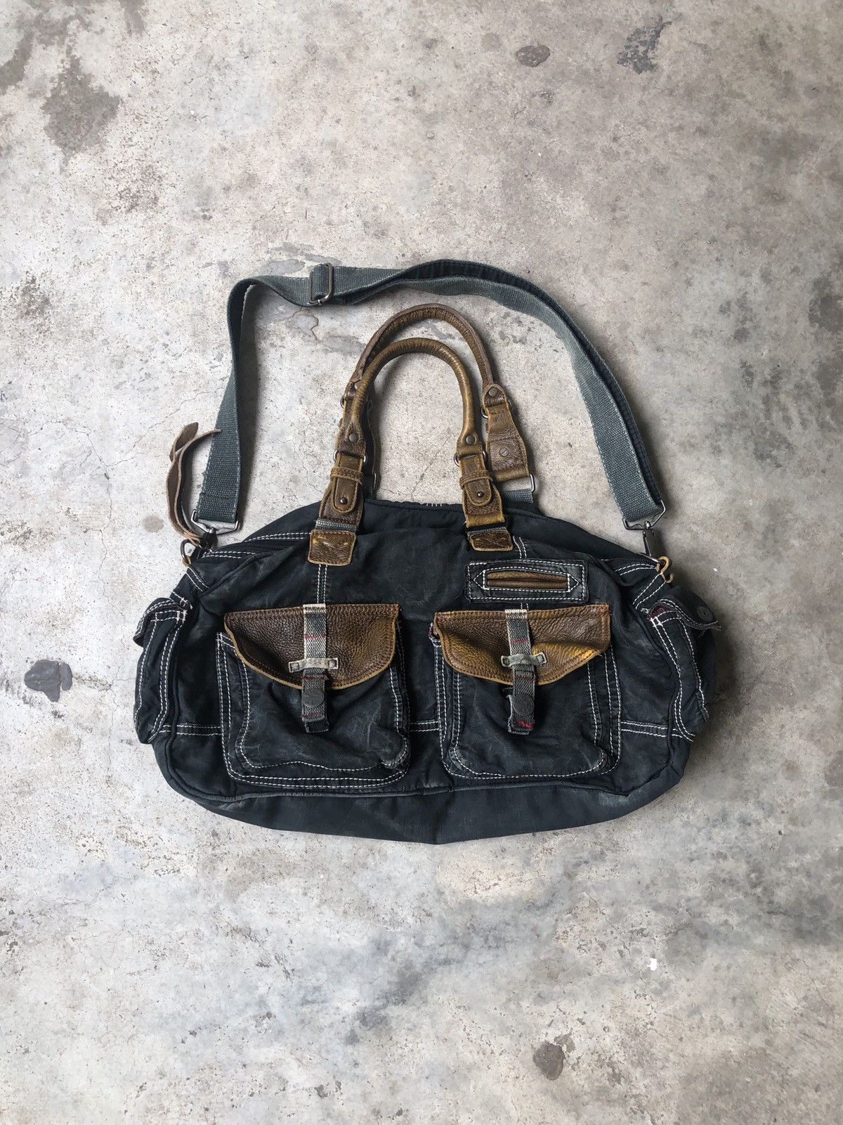 Japanese Brand × Jet Lag VTG JET LAG SLING BAG ARMY STYLE RAVE PUNK ...