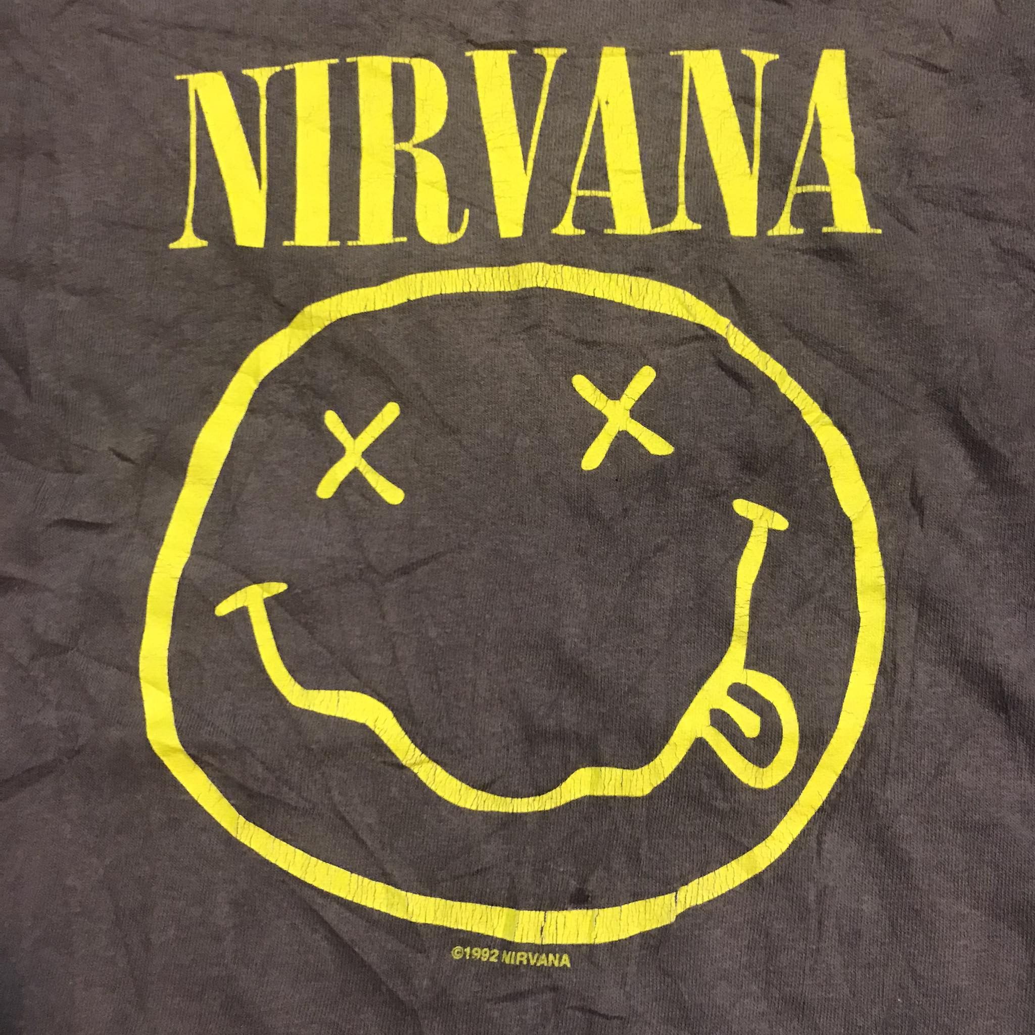 Vintage Nirvana Smiley Face Band Tee Logo 00s | Grailed