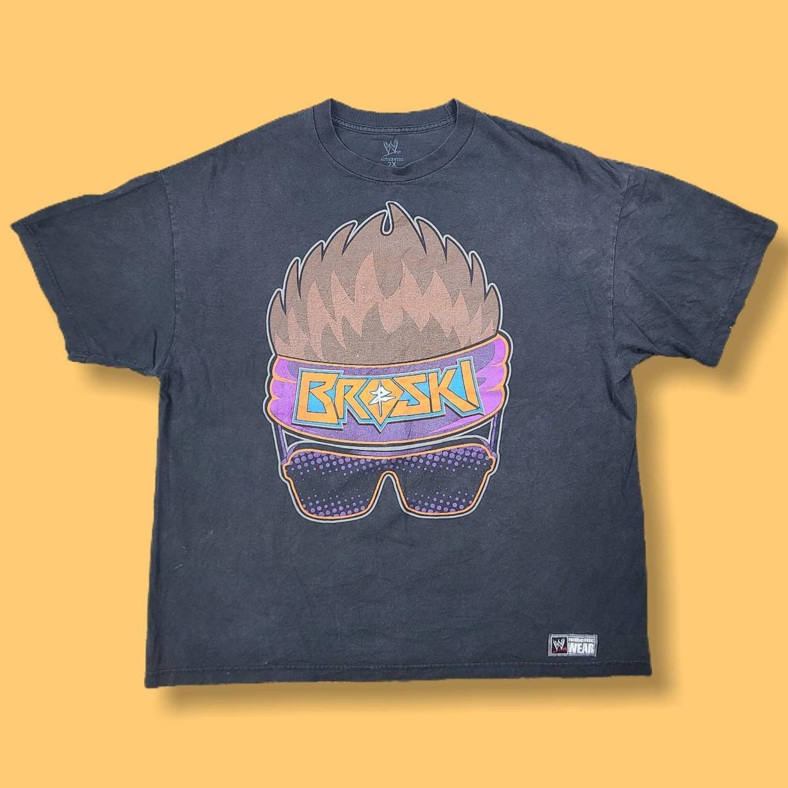 Wwe gray short sleeve zack ryder broski WWE XXL tee shirt | Grailed