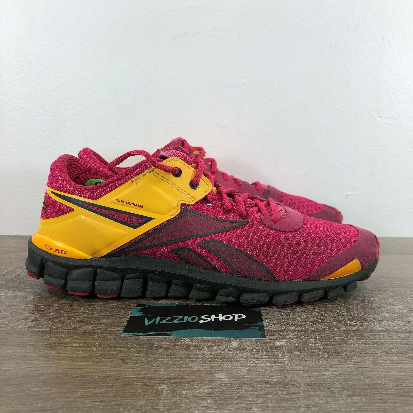 Reebok Reebok Flex Fuse Frame Pink Yellow Running Shoes Women 9 | Grailed