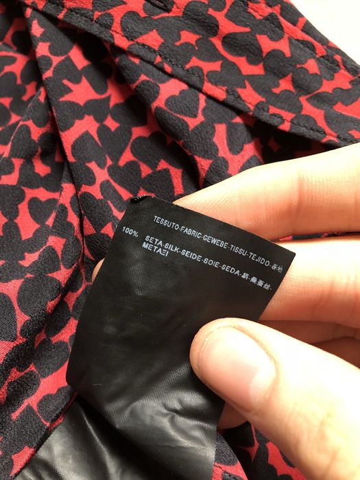 Saint Laurent Paris Saint Laurent Paris - Hedi Slimane Red Hearts Silk ...