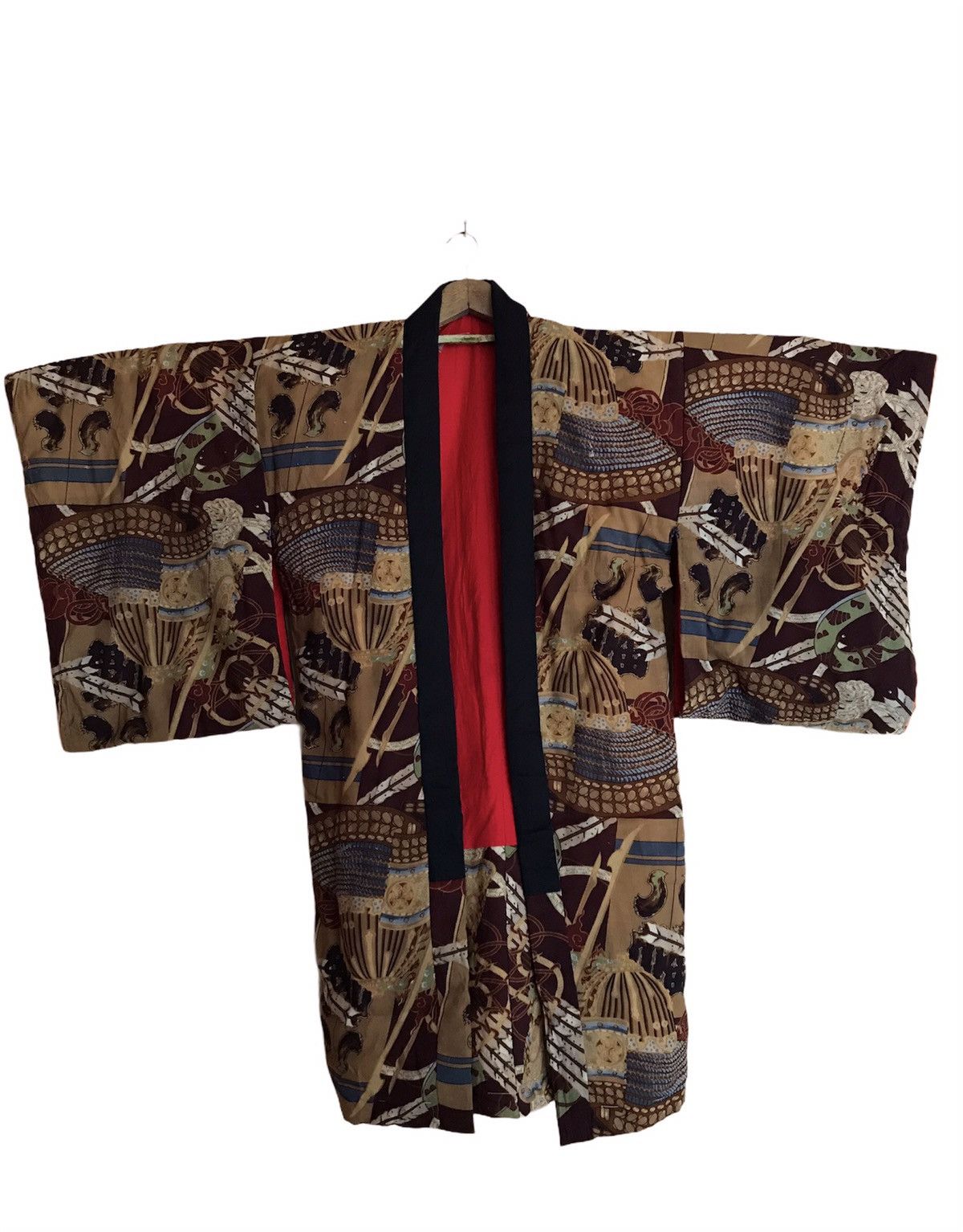 Very Rare RARE JAPANESE TRADITIONAL SILK GOLD SAMURAI STYLE OVERPRINT ...