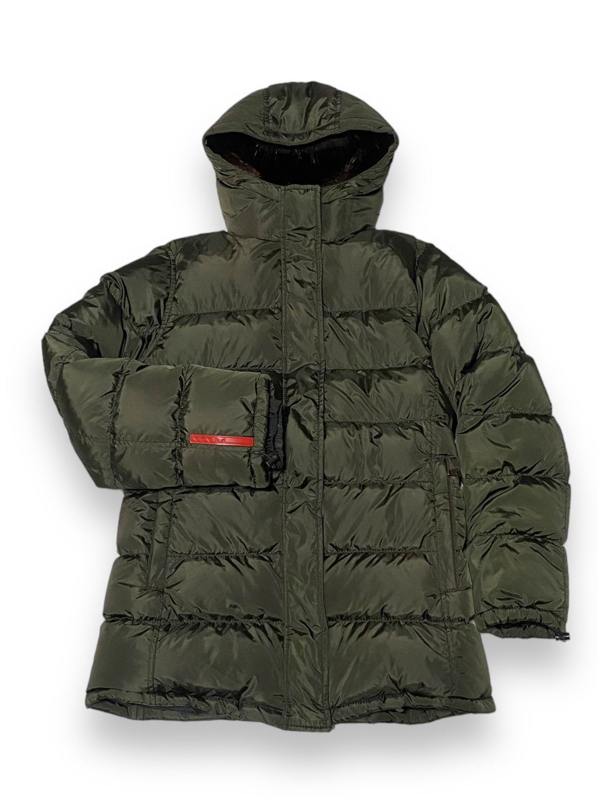 Archival Clothing × Avant Garde × Prada PRADA RED LABEL DOWN COAT FURR ...