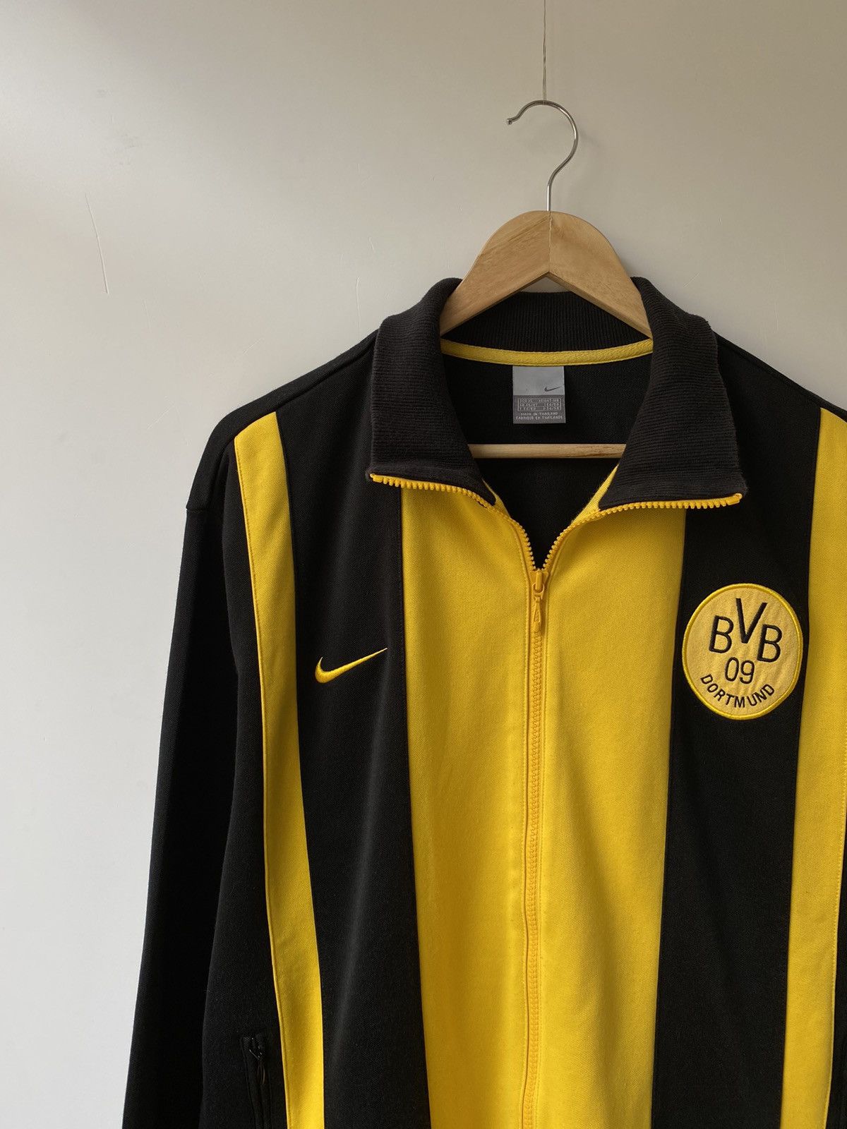 Nike × Vintage Vintage 90s BVB Nike Borussia Dortmund 1909 zip hoodie ...
