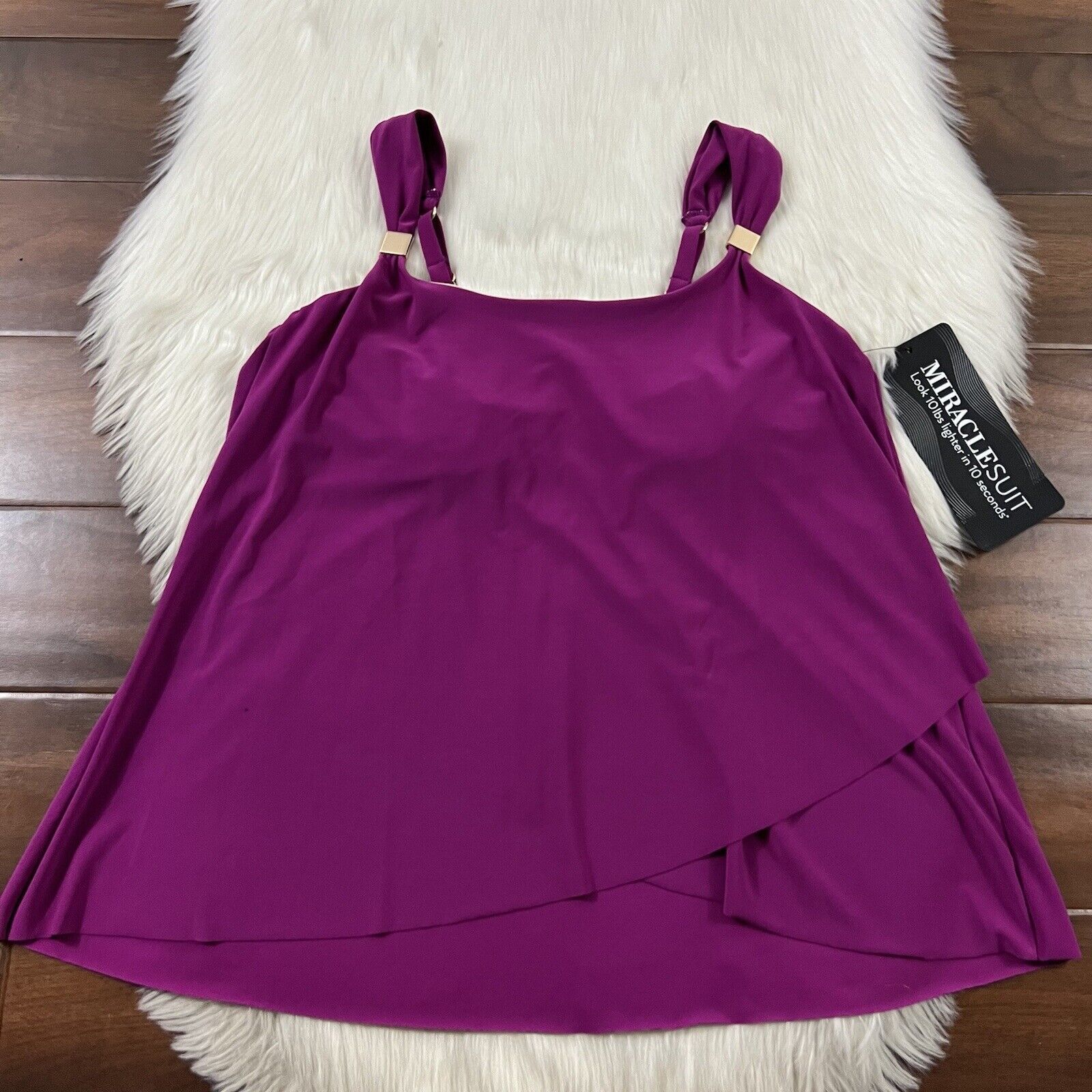 Vintage Miraclesuit Women's Size 8 Pink Razzle Dazzle Tankini Top ONLY ...