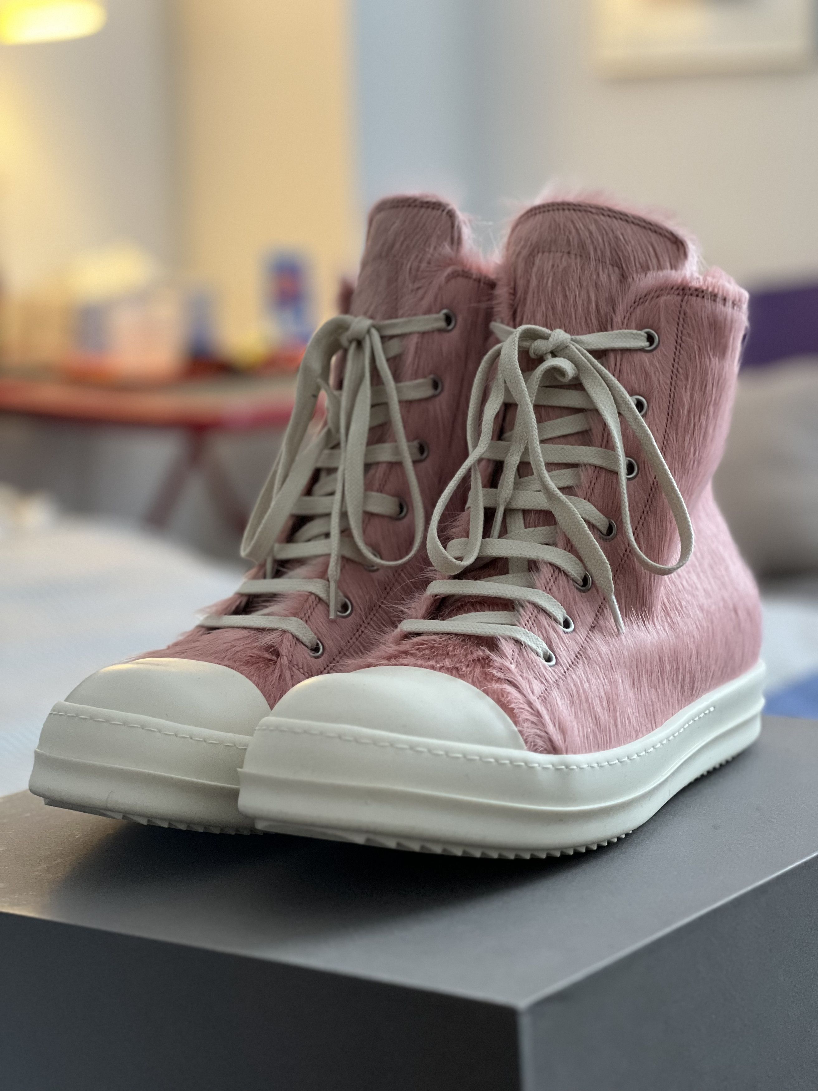 Rick Owens Rick Owens Pink Pony Fur Ramones Sz 44 | Grailed