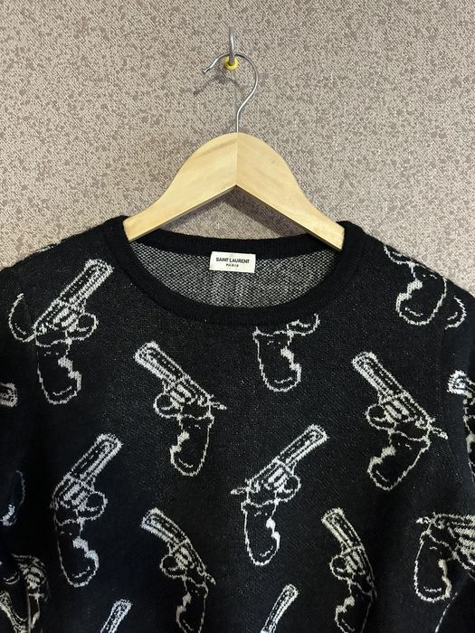 Saint Laurent Paris F/W 14 Pistol Gun Sweater | Grailed