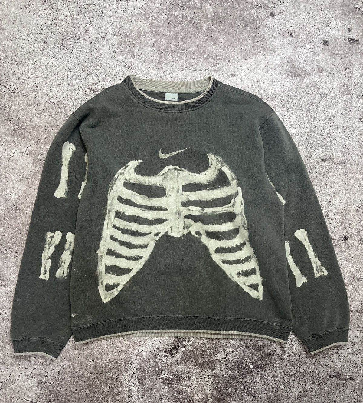 Custom × Nike × Streetwear Nike skeleton vintage sweatshirt | Grailed