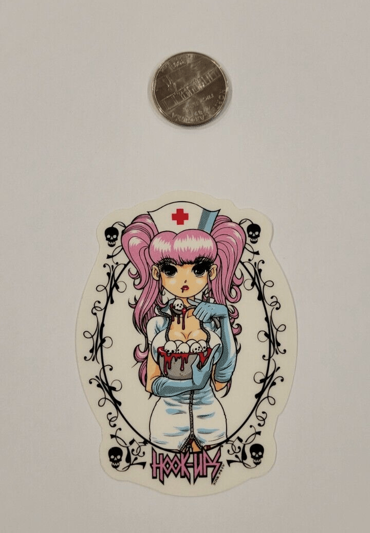 Hook-Ups JEREMY KLEIN DEMON NURSE GIRL STICKER SUPREME FUCT ANIME FTP ...
