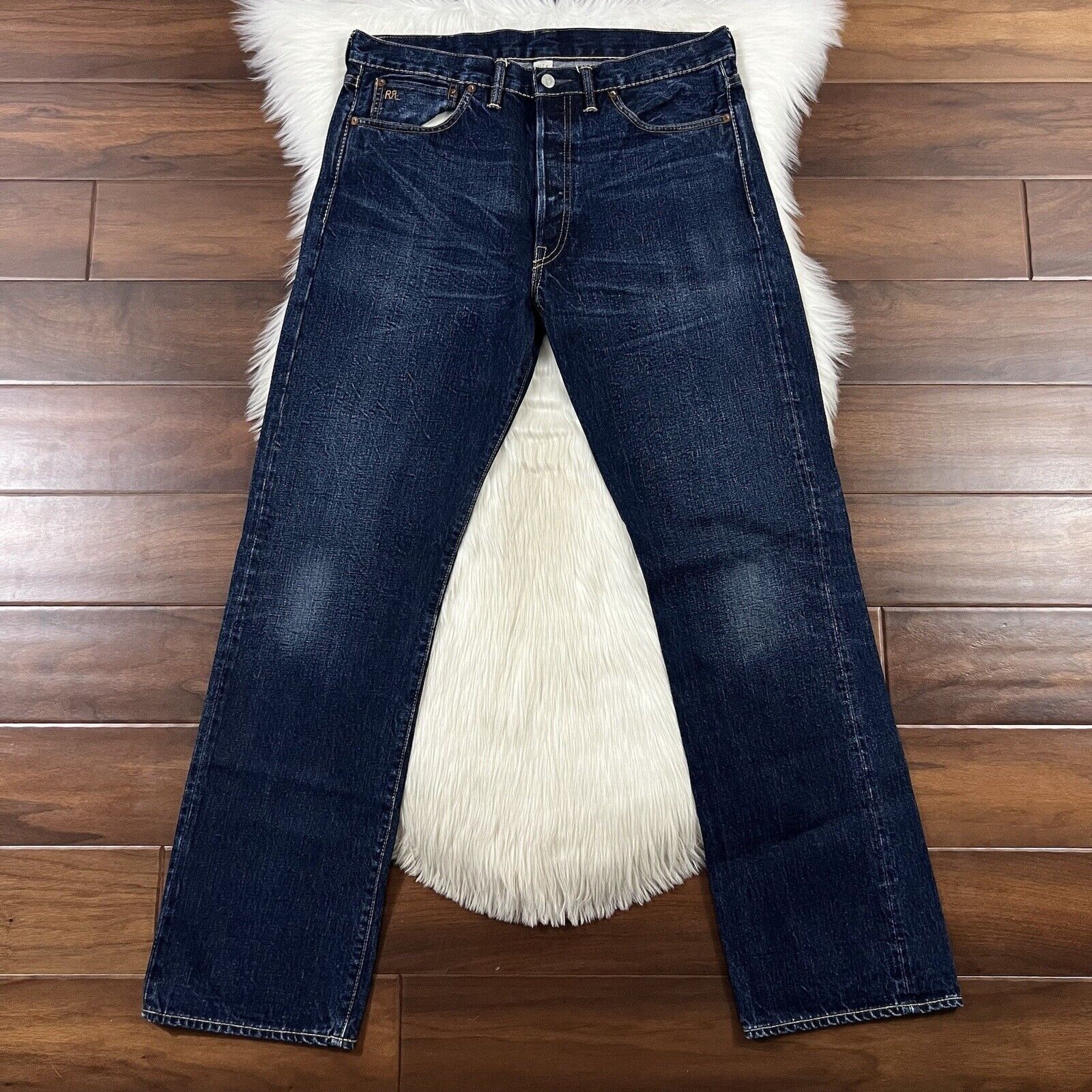 Ralph Lauren RRL Ralph Lauren Double RL 34 X 32 Dark Wash Selvedge ...