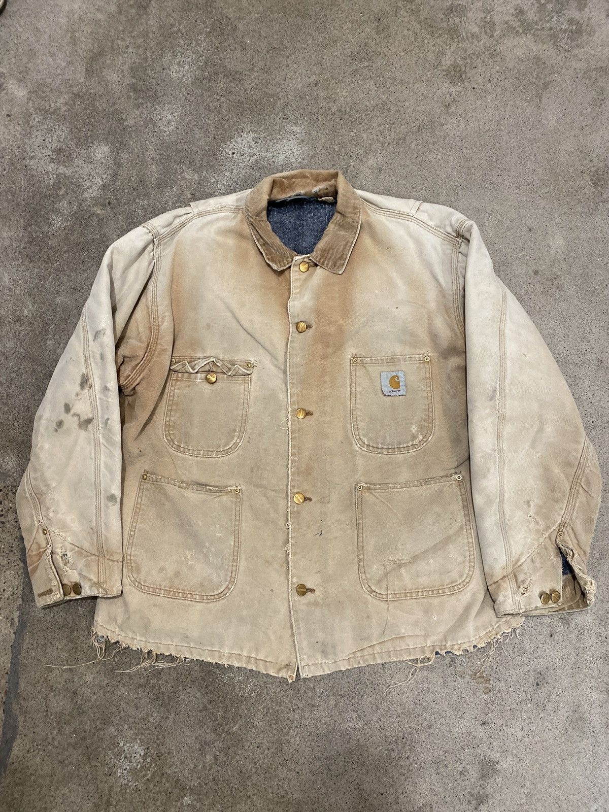 Vintage Vintage Carhartt Chore Jacket Detroit Lined Made in USA 90s ...