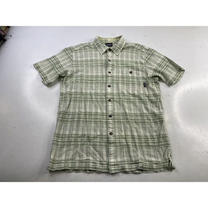 Patagonia Patagonia Mens A/C Button Up Shirt Plaid Organic Cotton Gauze ...