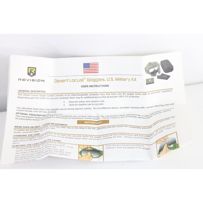 Vintage Revision US Military Desert Locust Goggles Ballistic Eyewear ...