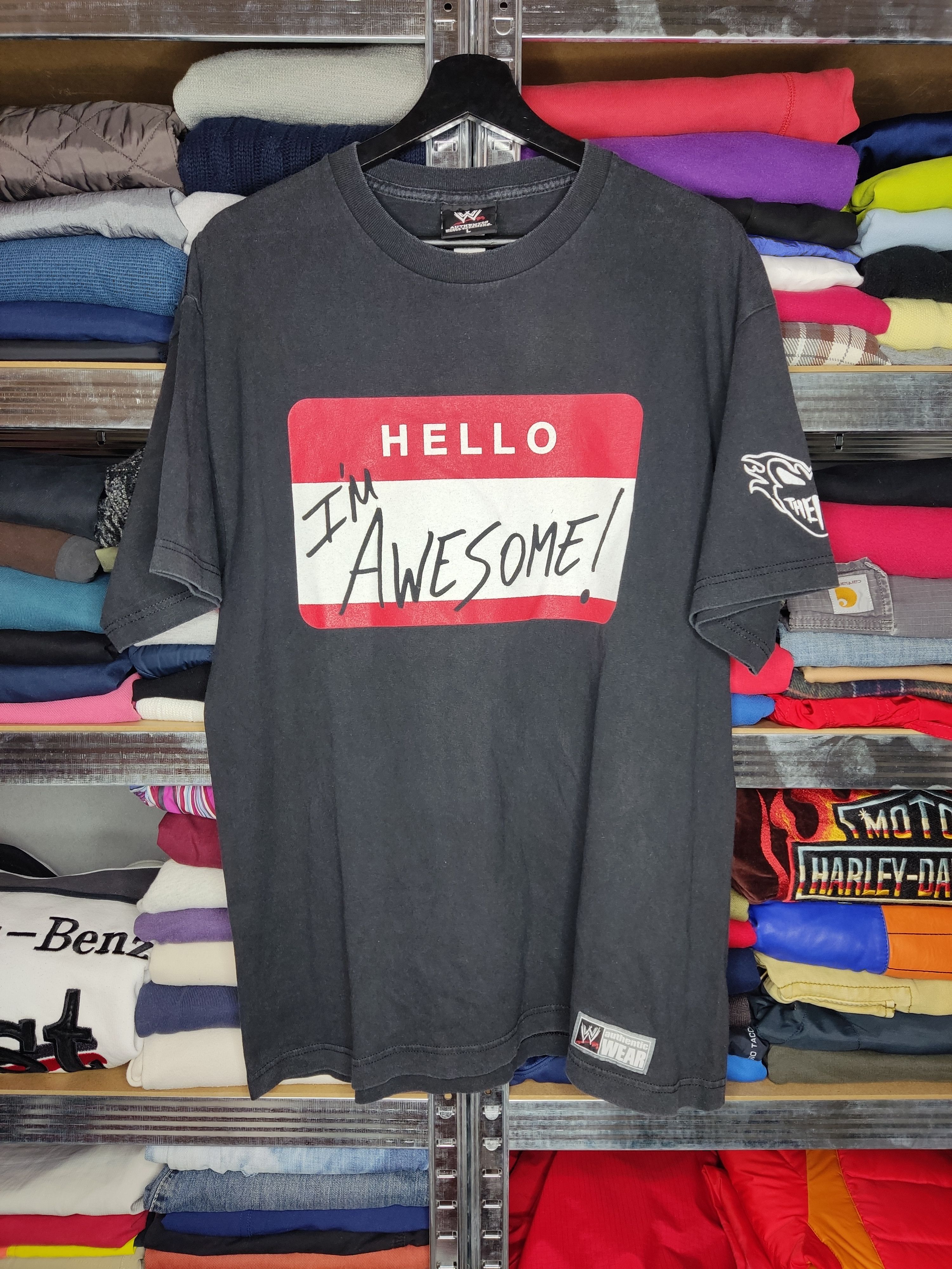 Vintage × WWE × WWF 🤼 WWE Hello I’m Awesome BE MIZ Graphic T-Shirt ...