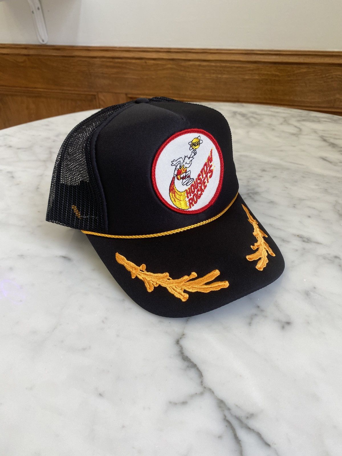 Custom × NBA × Vintage Houston Rockets 70s Vintage Patch Pilot Wreath ...