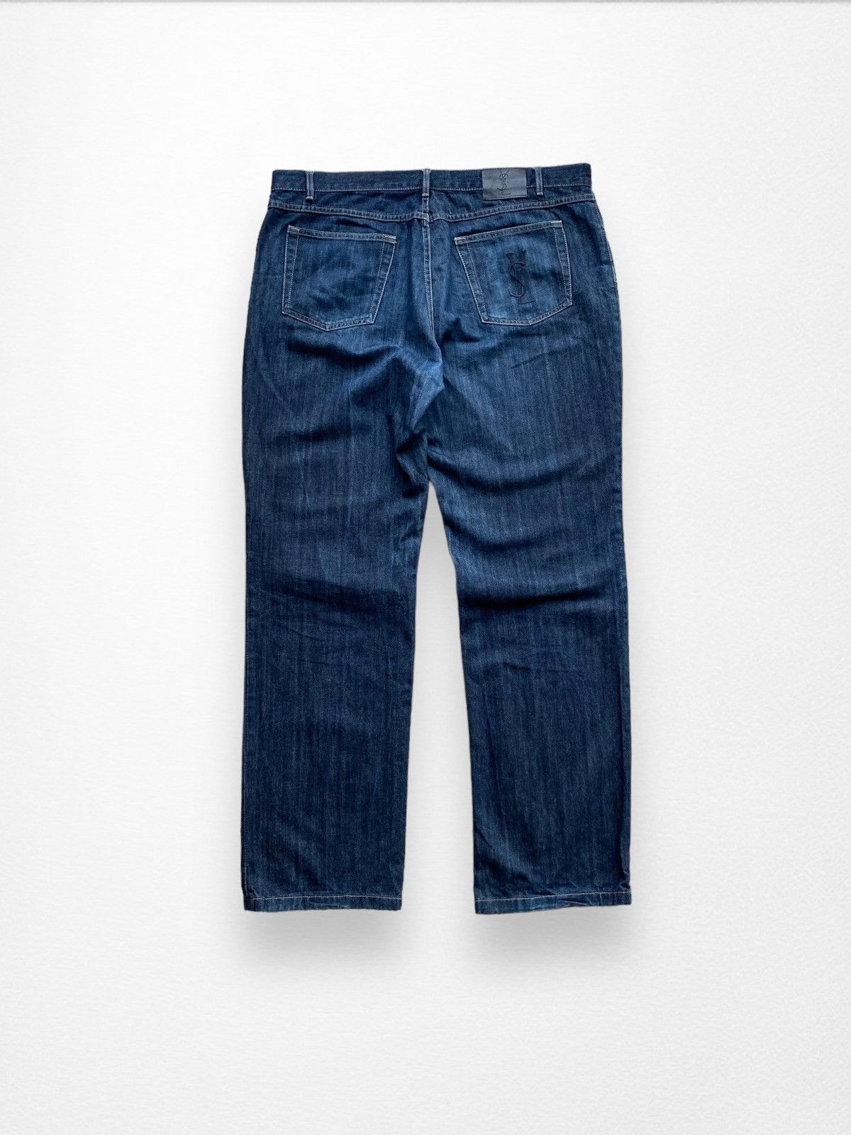 Vintage Yves Saint Laurent Vintage YSL embroidered Logo Denim Jeans ...