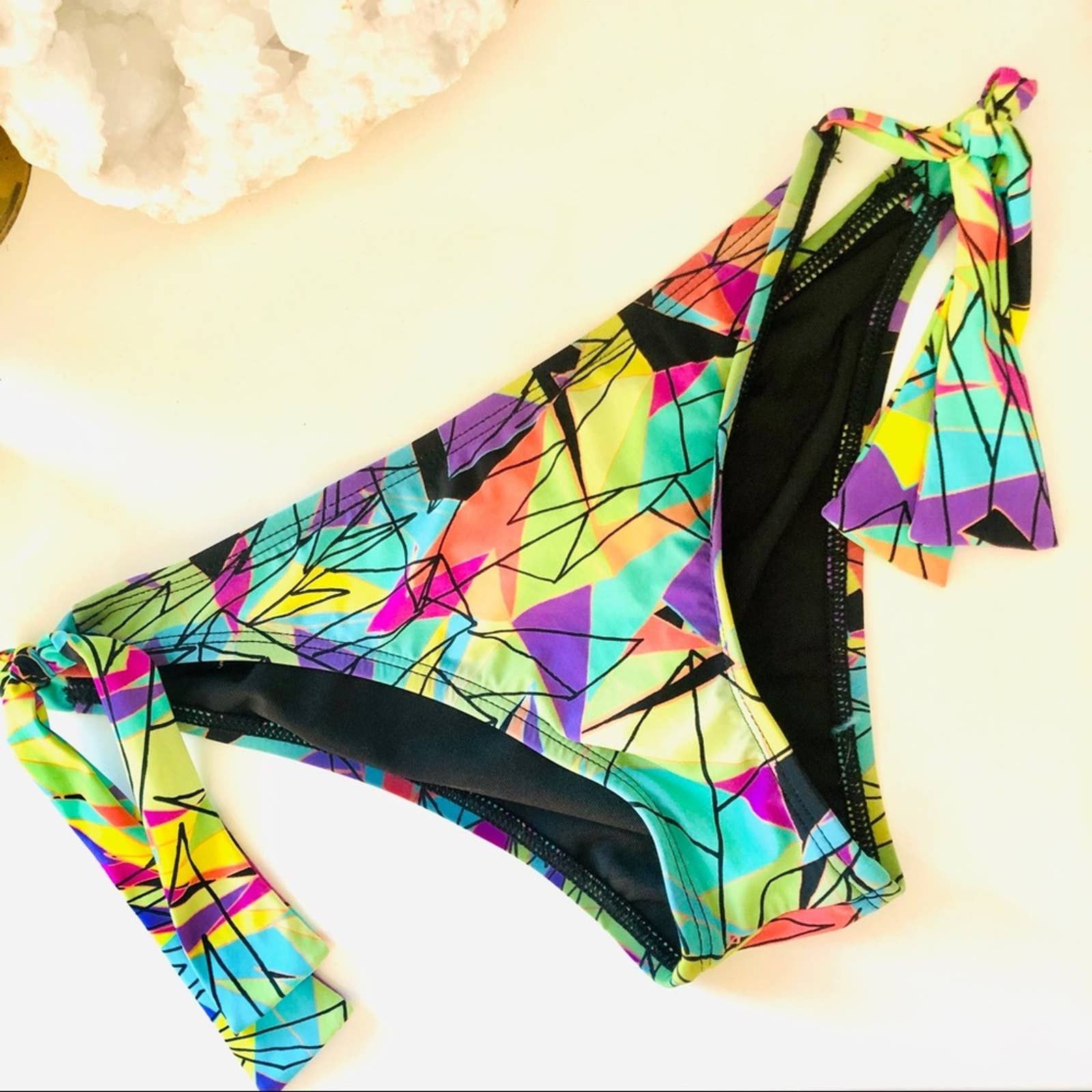 Tavik NEW TAVIK REVOLVE Green Black Tie Bikini Swimsuit Bottom | Grailed