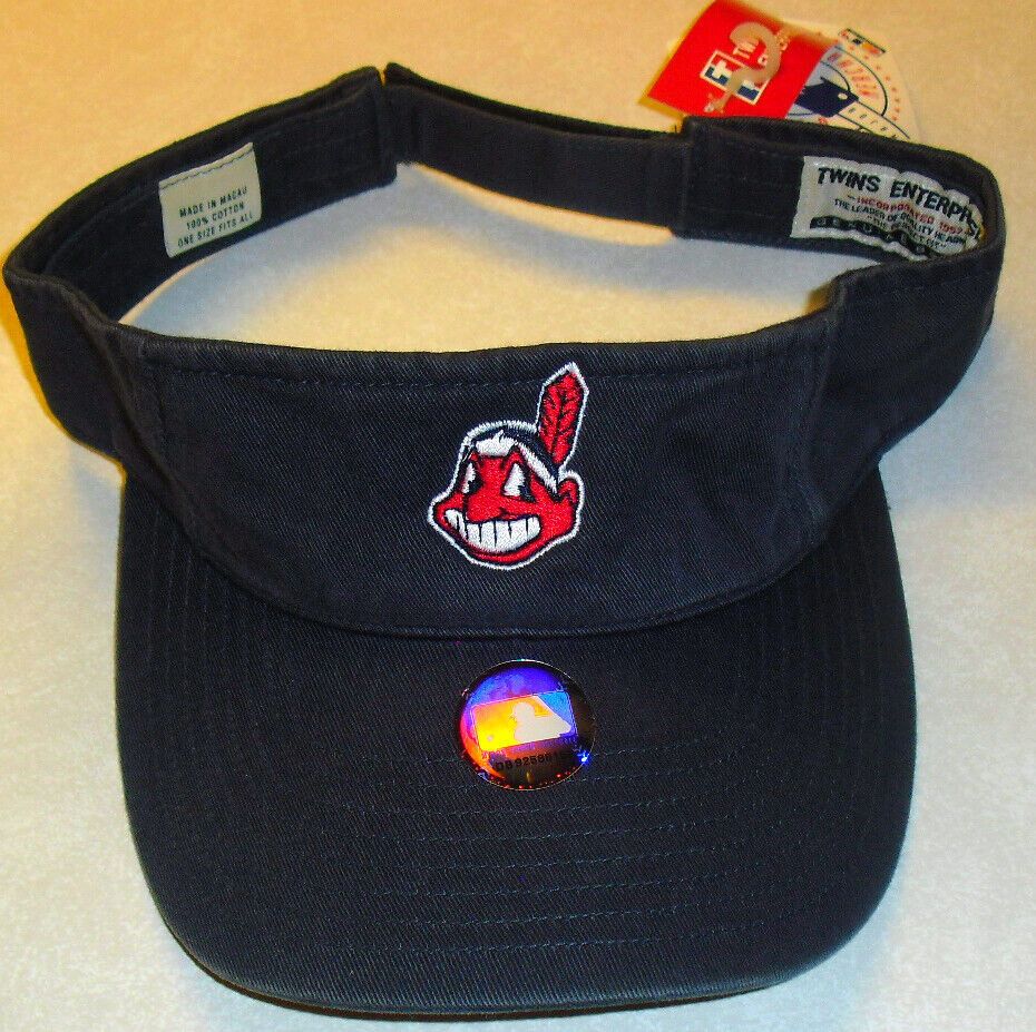 MLB Cleveland Indians Chief Wahoo Logo 90s Vintage Visor Hat | Grailed
