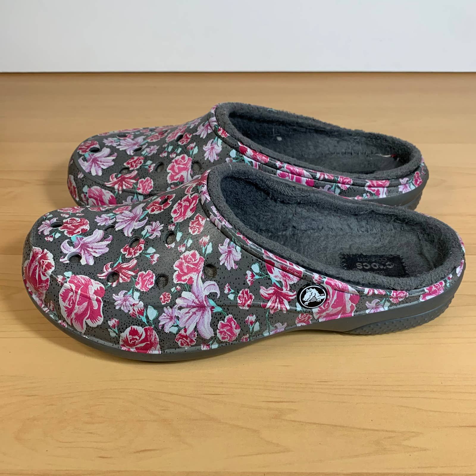 Crocs Crocs Dual Comfort Pink Floral Sandals Women 8 Clog Shoes | Grailed